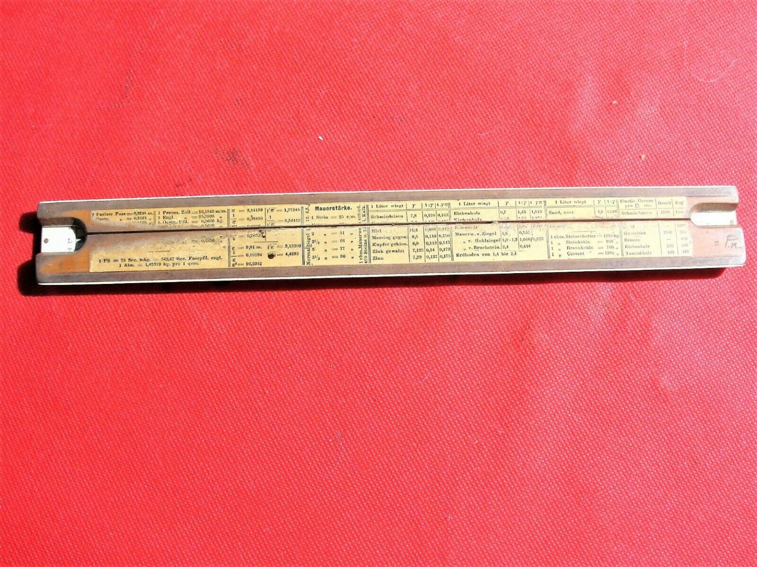 German WW2 logarithmic slide ruler vintage - Postrock Gun Parts